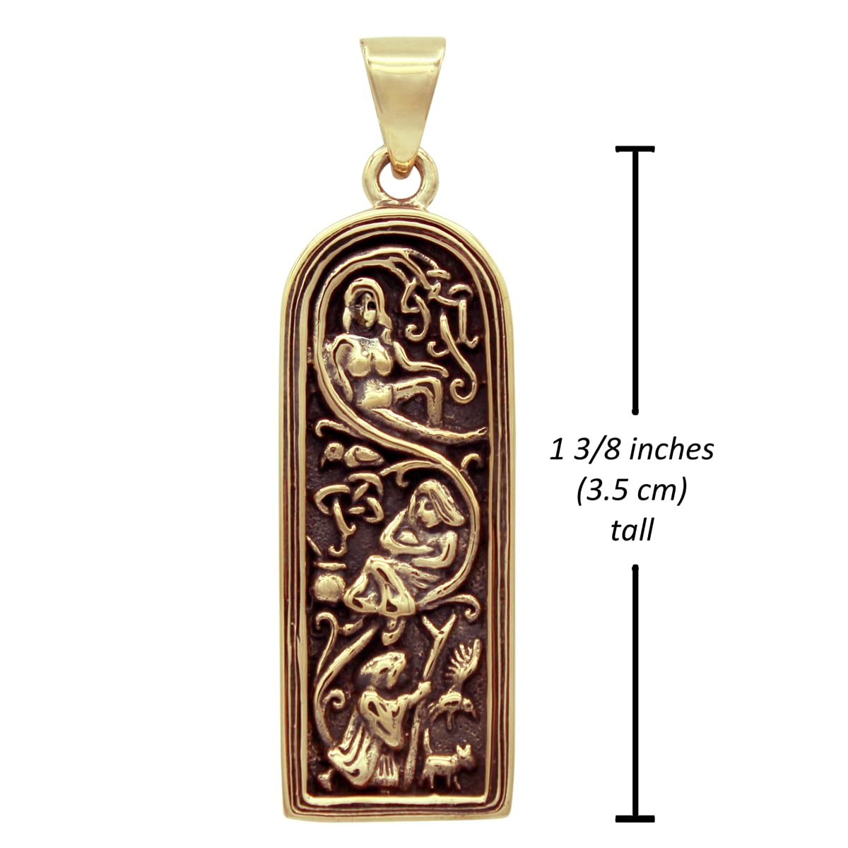 Dryad Design Maiden Mother Crone Jewelry - Bronze Wiccan Pendant Sacred Feminine Goddess Jewelry