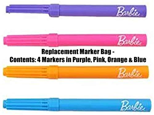 Replacement Markers for Barbie ~ Barbie Airbrush Designer ~ CLD91 ~ Replacement Markers in Purple, Pink, Orange & Blue