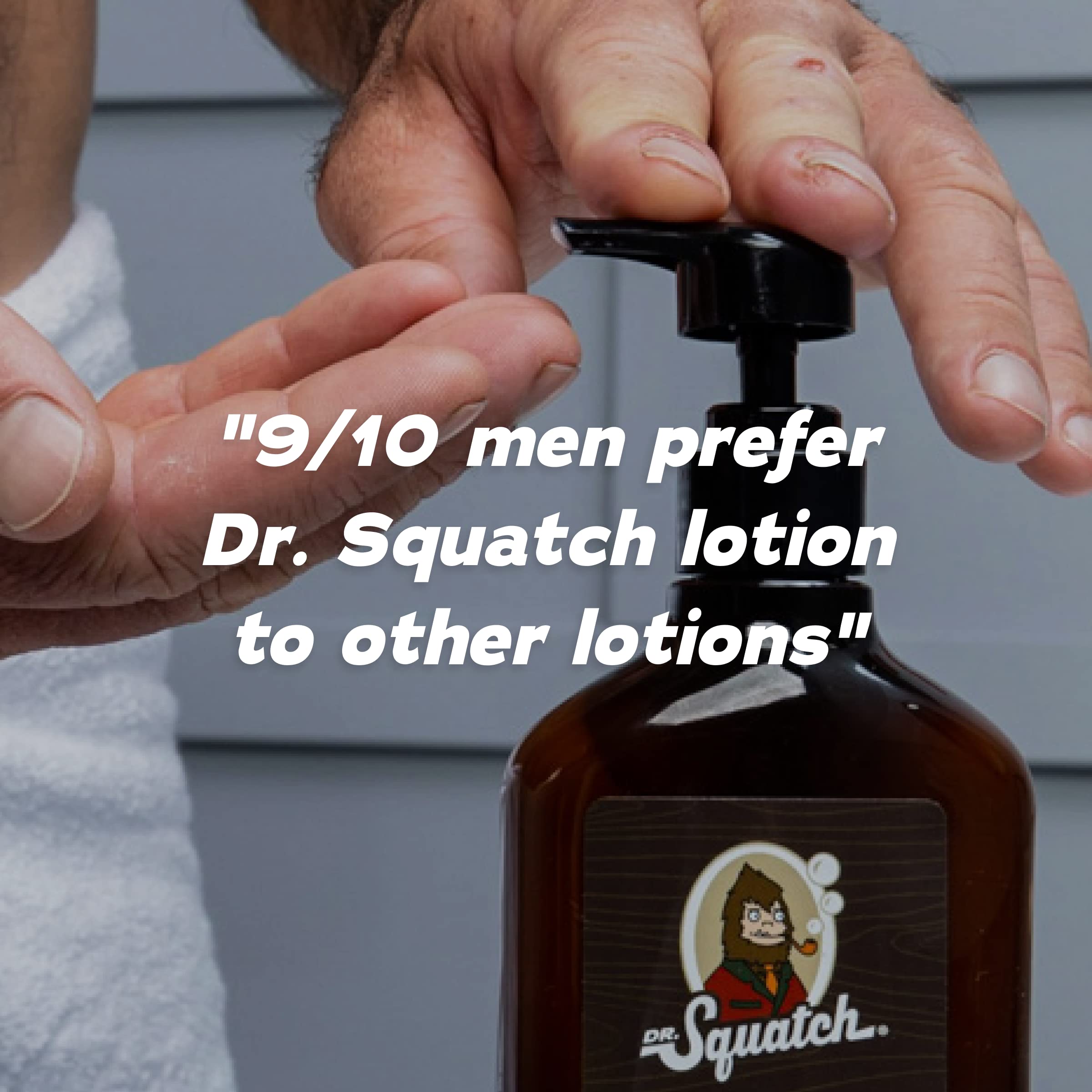 Dr. Squatch Natural Men's Lotion - Non-Greasy, 24-Hour Moisturization, Shea Butter & Coconut Oil, Pine Tar & Fresh Aloe (2 Pack)
