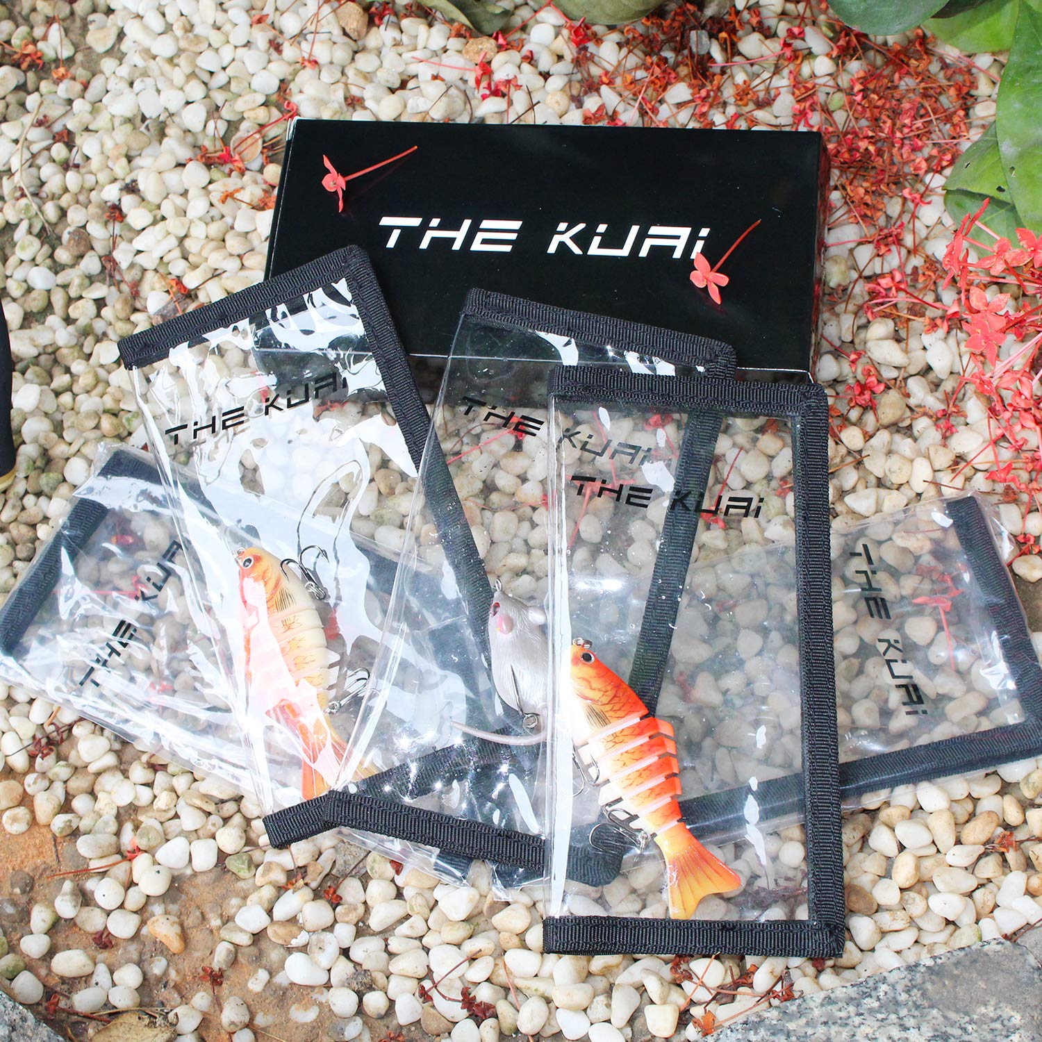 Fishing Lures Cover, Thekuai 5 piece Lure Wraps,boat carpeting, Fishing Hook Covers,Durable & Clear PVC, Keeps Children, Pets and Fishermen Safe from Sharp Hooks!( 8" L x 8" W )