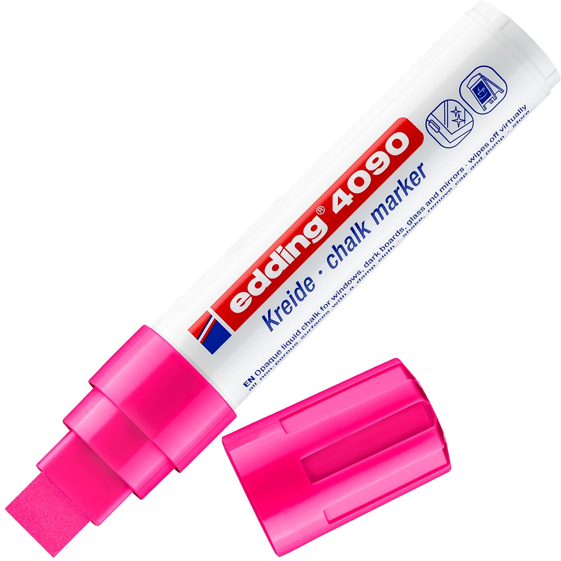 edding 4090 Jumbo Chalk Marker, Single Pen, neon Pink