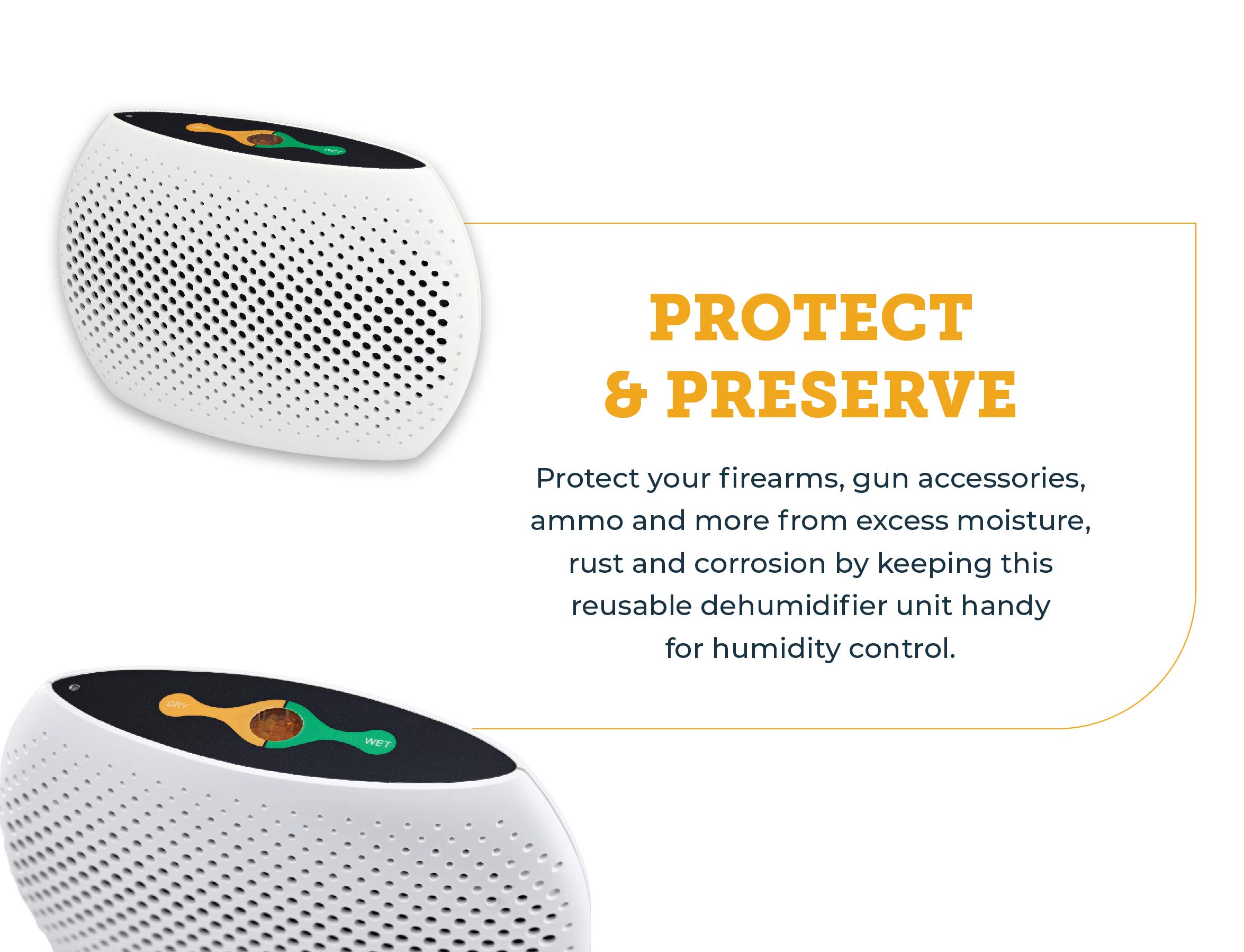 SnapSafe Rechargeable Dehumidifier Large, 75901 - Portable Moisture Absorbers for Gun Safes & Cabinets, Closets, & Pantries-Prevent Moisture Damage for Gun Safe Accessories, Firearms in Your Gun Vault