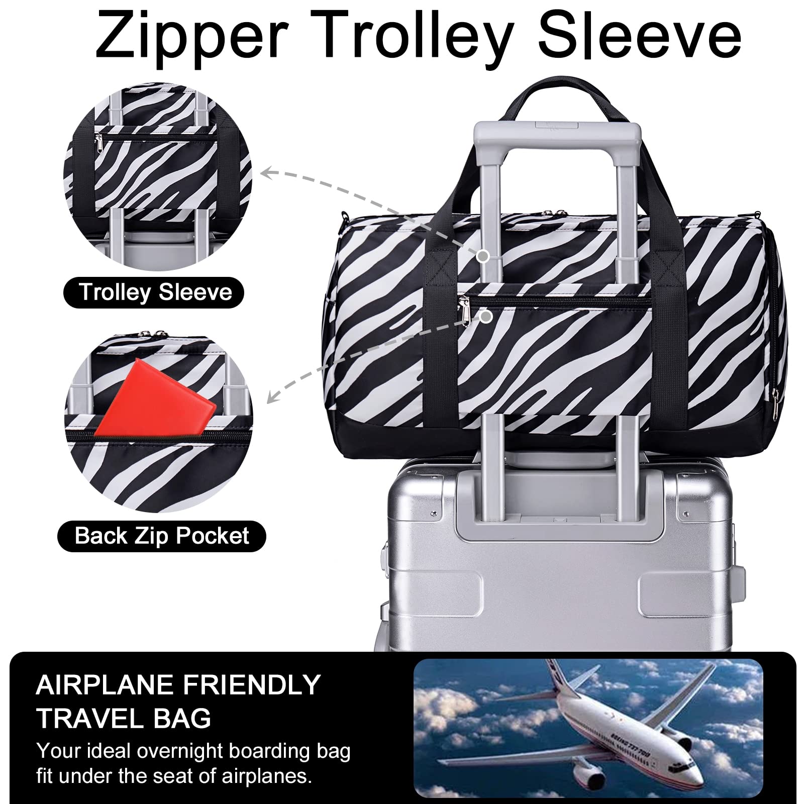 Gym Bag for Women Small Duffel Bag with Shoe Compartment and Wet Pocket Travel Duffle Bag Carry On Weekender Bag Workout Bag