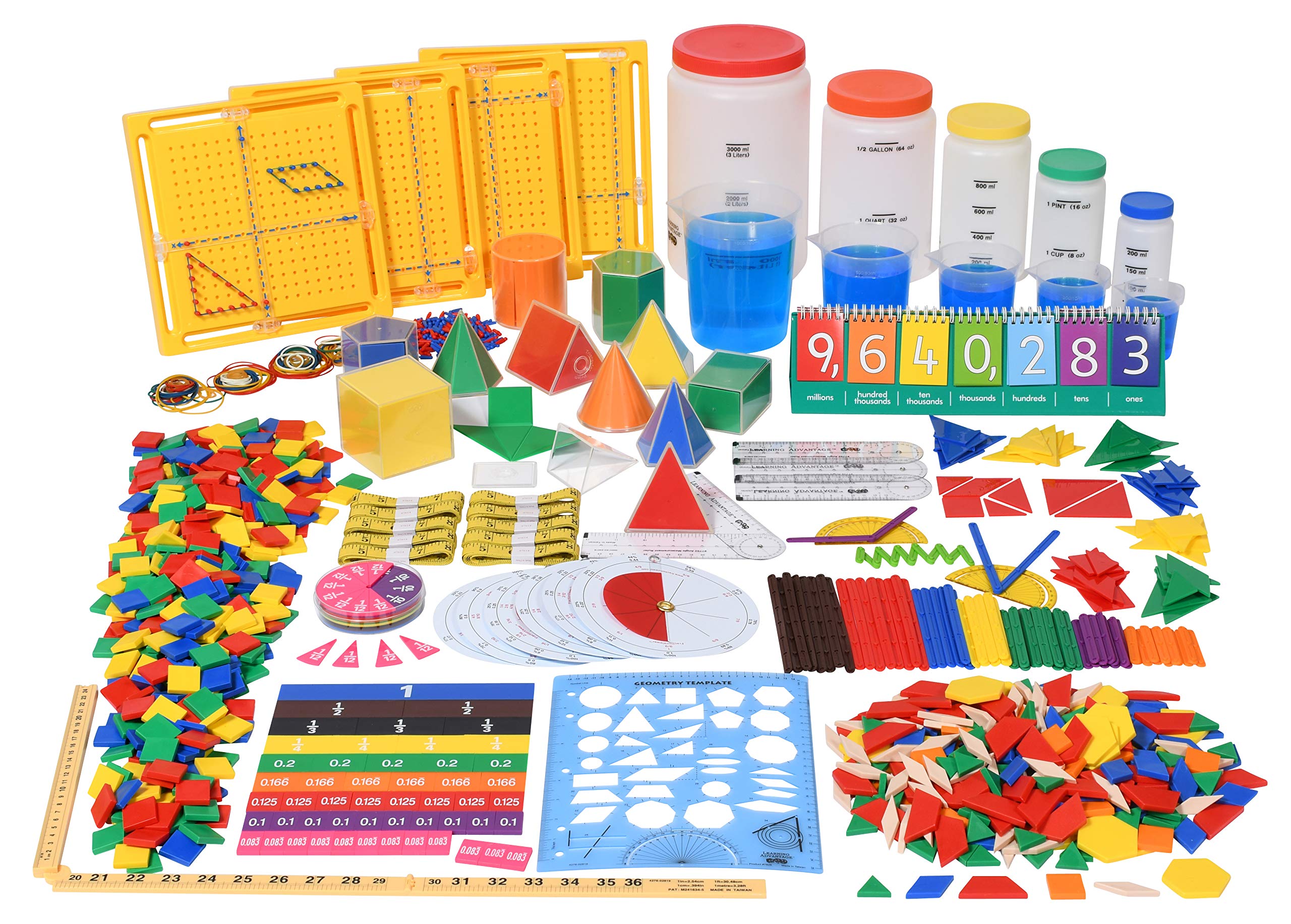 edxeducation Classroom Math Kit - For Grades 5 and 6 - Teach Math Lessons - Includes 16 Versatile Teaching Resources and Manipulatives