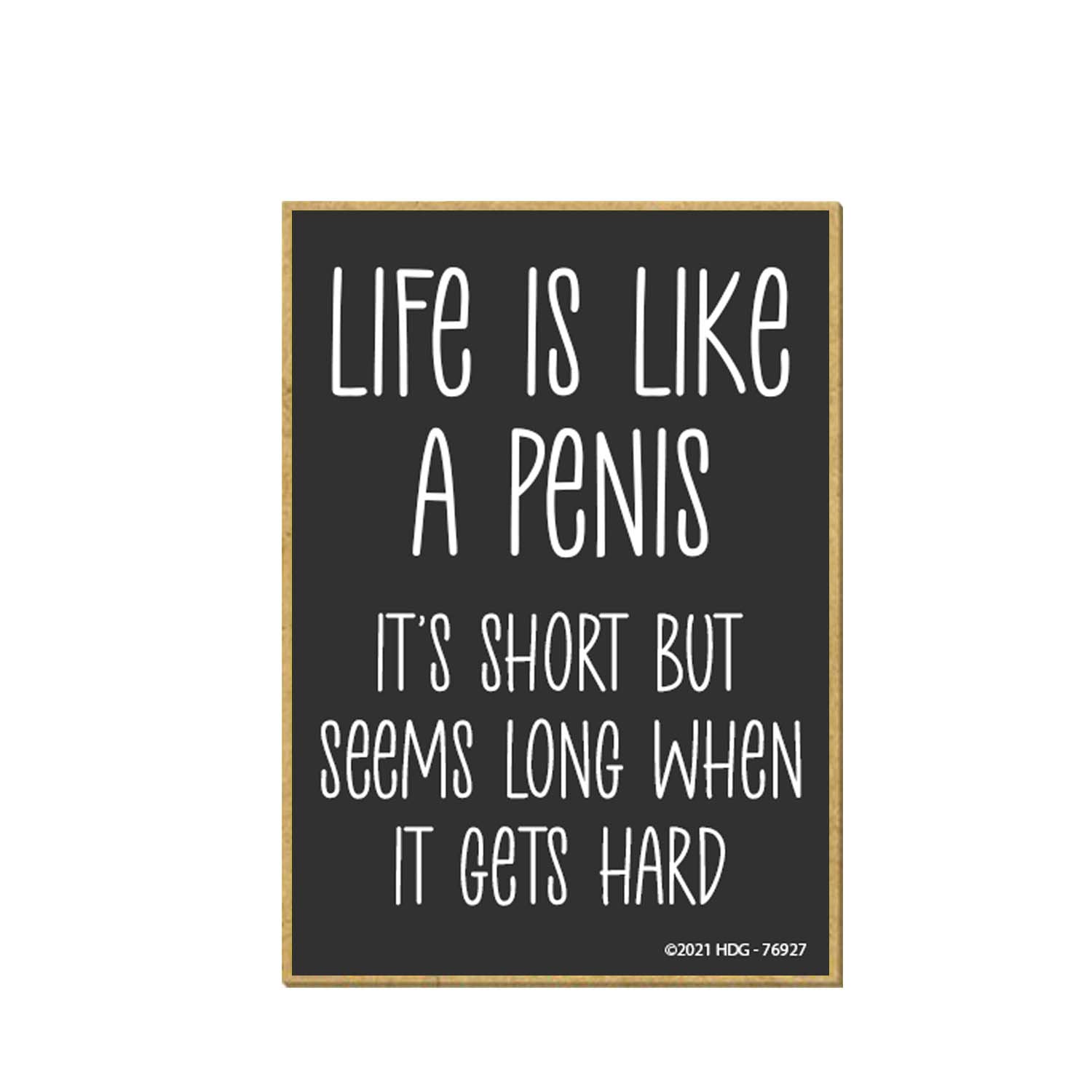 Honey Dew Gifts, Life is Like a Penis, 2.5 Inches by 3.5 Inches, Locker Decorations, Refrigerator Magnets, Fridge Magnets, Decorative Magnets, Funny Magnets, Magnets Fridge, Inappropriate Gifts
