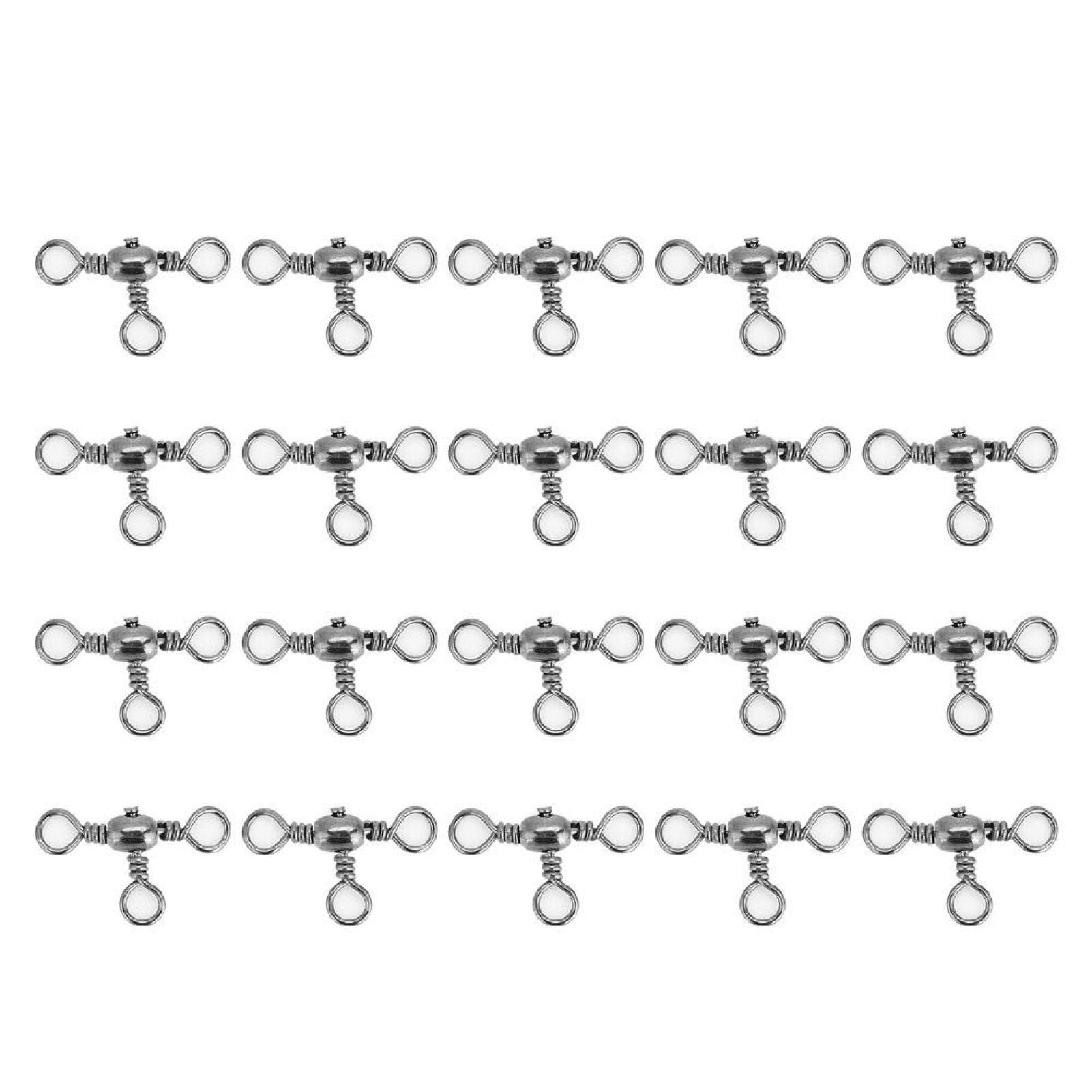 Evonecy Fishing Connector Swivels, Anti-Rust Fishing Rolling Swivels, Flexible Fishing Lovers for Fishing(2#)