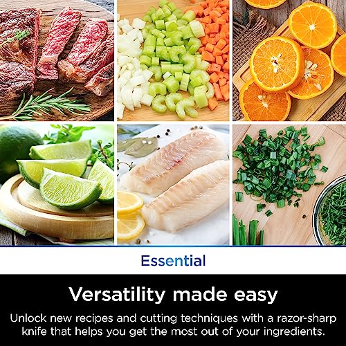 Ninja K12007WHBN NeverDull 7-Piece Prep Knife System, Essential, High Carbon Stainless Steel, Built-in Sharpener, White