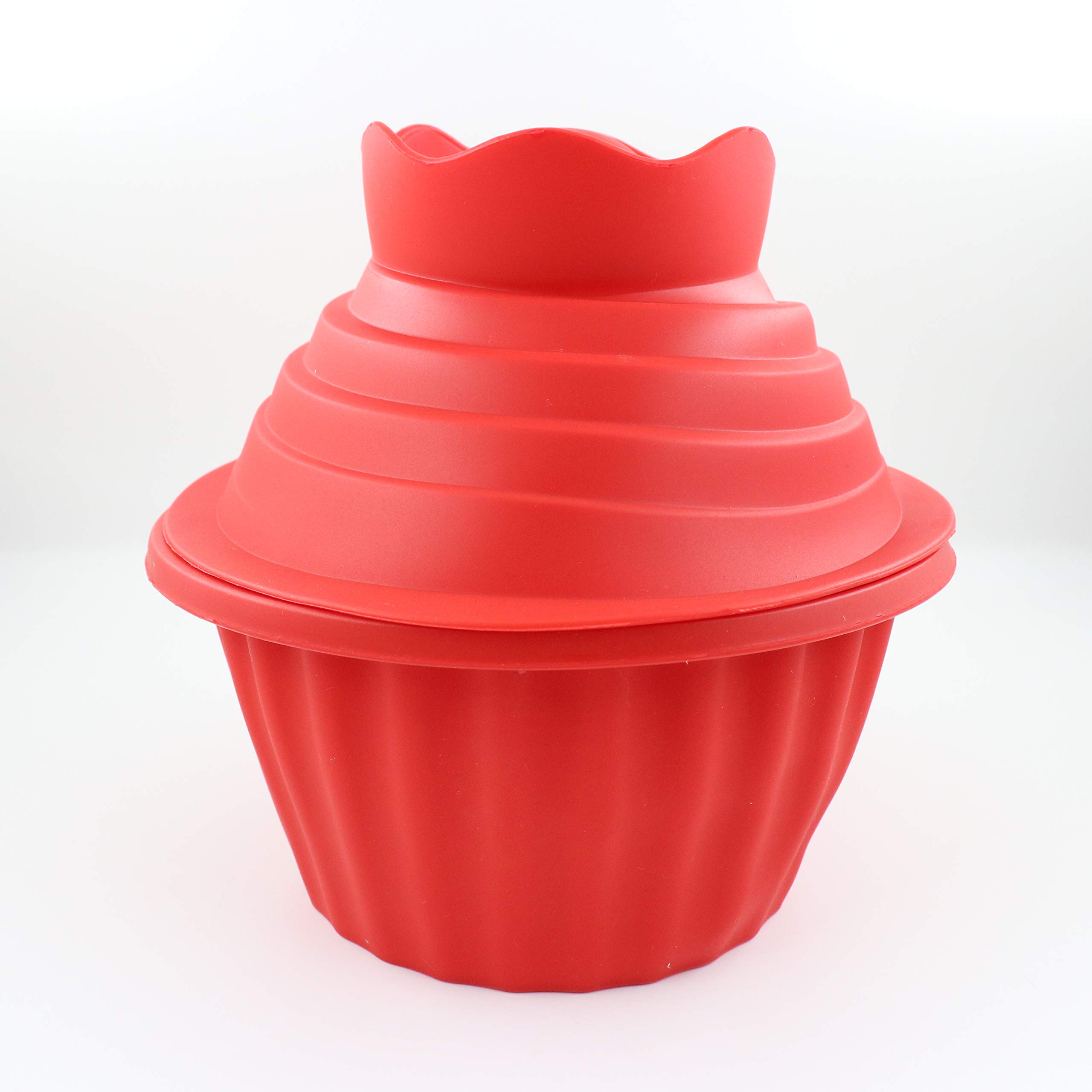 JYNHOOR Giant Cupcake Molds,Dishwasher Safe Big Top Silicone Cupcake Molds,Non-Stick Jumbo Caupcake Bake sets for Easy Cake Decorating and DIY Bake tools(3 pack)