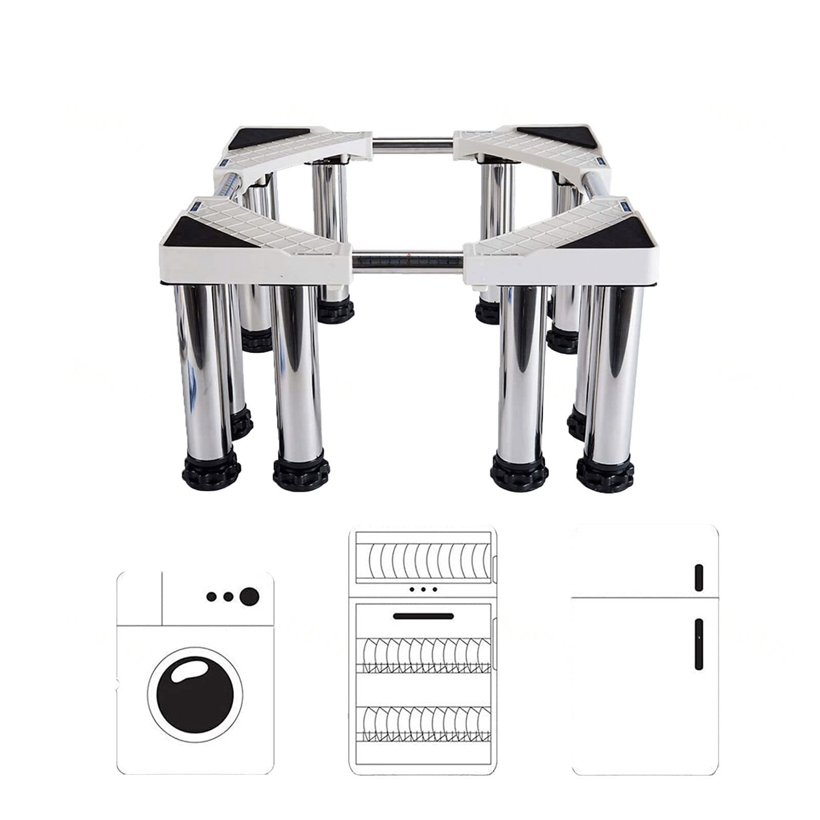Dryer Stand, 12 Legs High 20 Cm,Adjustable,Steady as A Mountain Washer Dryer Stand, for Dryers and Refrigerators (3-5 Days Delivery)