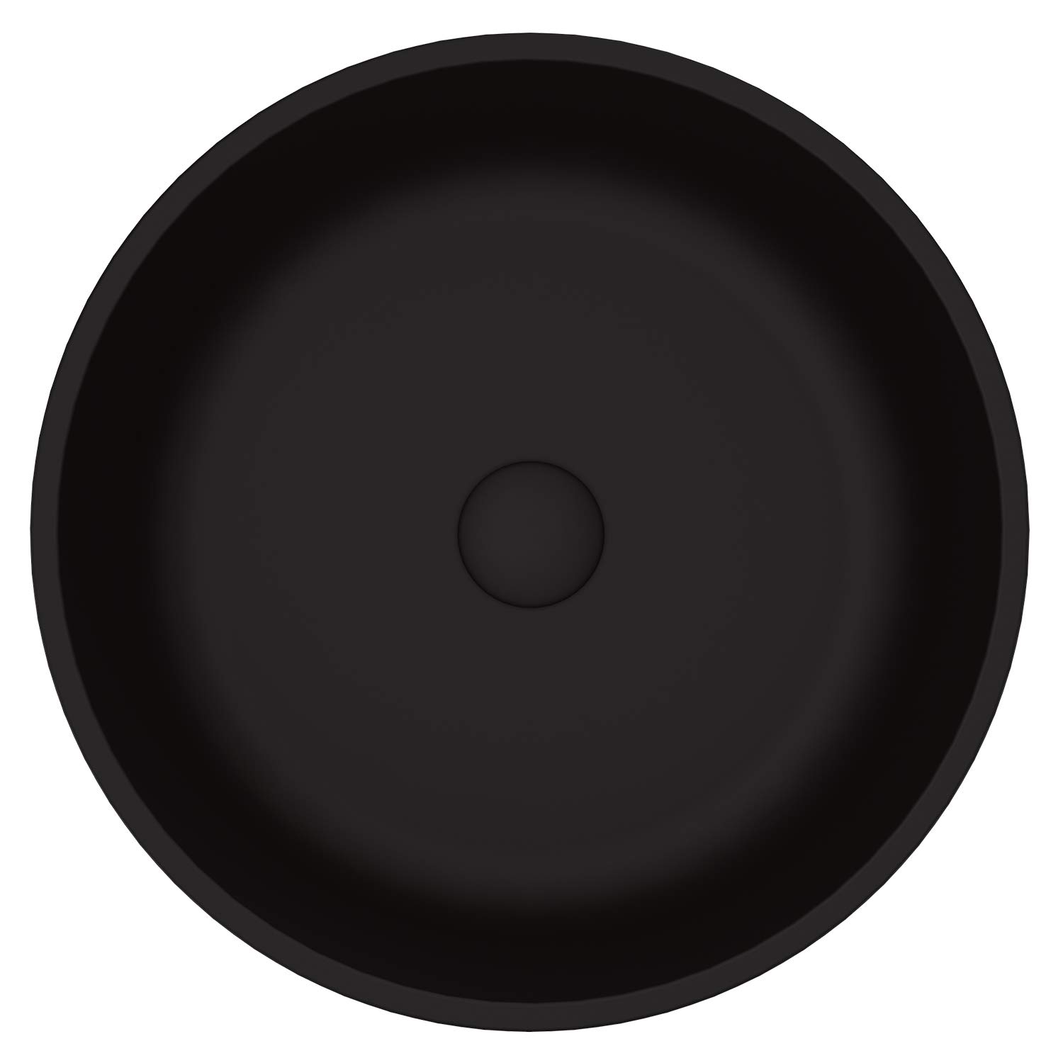 VIGO Modus 16.5 inch Diameter Over the Counter Freestanding MatteShellTM Round Vessel Bathroom Sink in Black - Sink for Bathroom VG07113