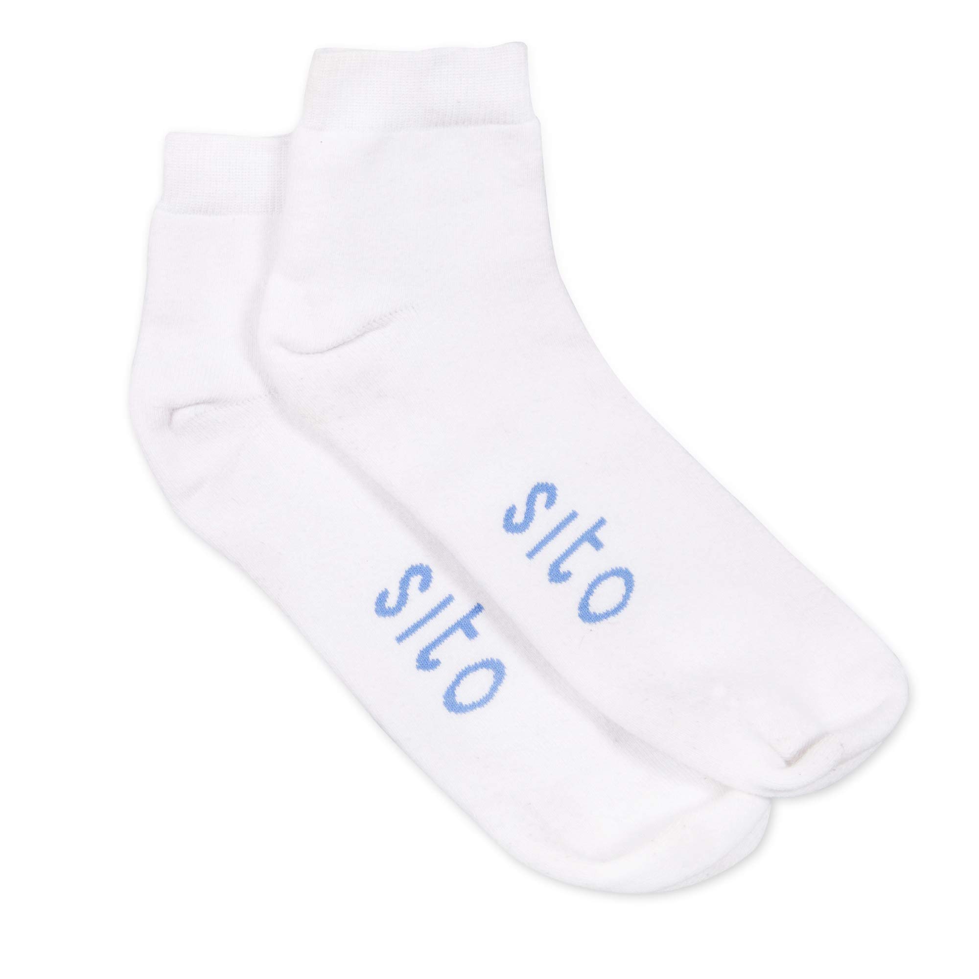 Dr. Mercola Men's SITO Organic Terry Cotton Ankle Socks 3-Pack, White, L/XL, GOTS Certified