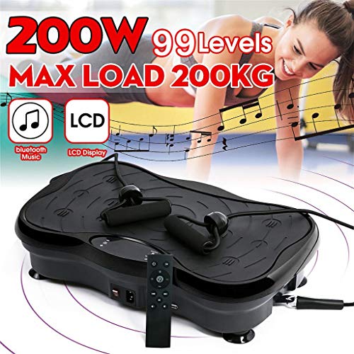 FRJINIE Vibration Plate Exercise Machine, Whole Body Workout Vibration Fitness Platform, for Home Fitness & Weight Loss with Remote Control,1-99 Adjustable Level, 330lb (Black)