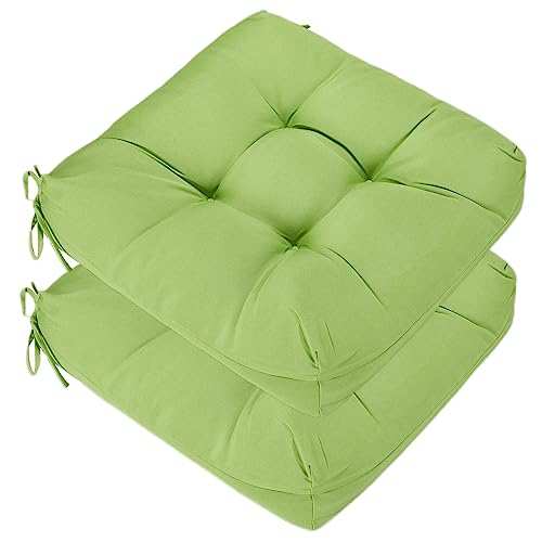 JMGBird Outdoor Chair Cushions, Pack of 2 Patio Seat/Back Cushions 19" x 19" with Ties for Patio Furniture Chairs Home Garden Decoration