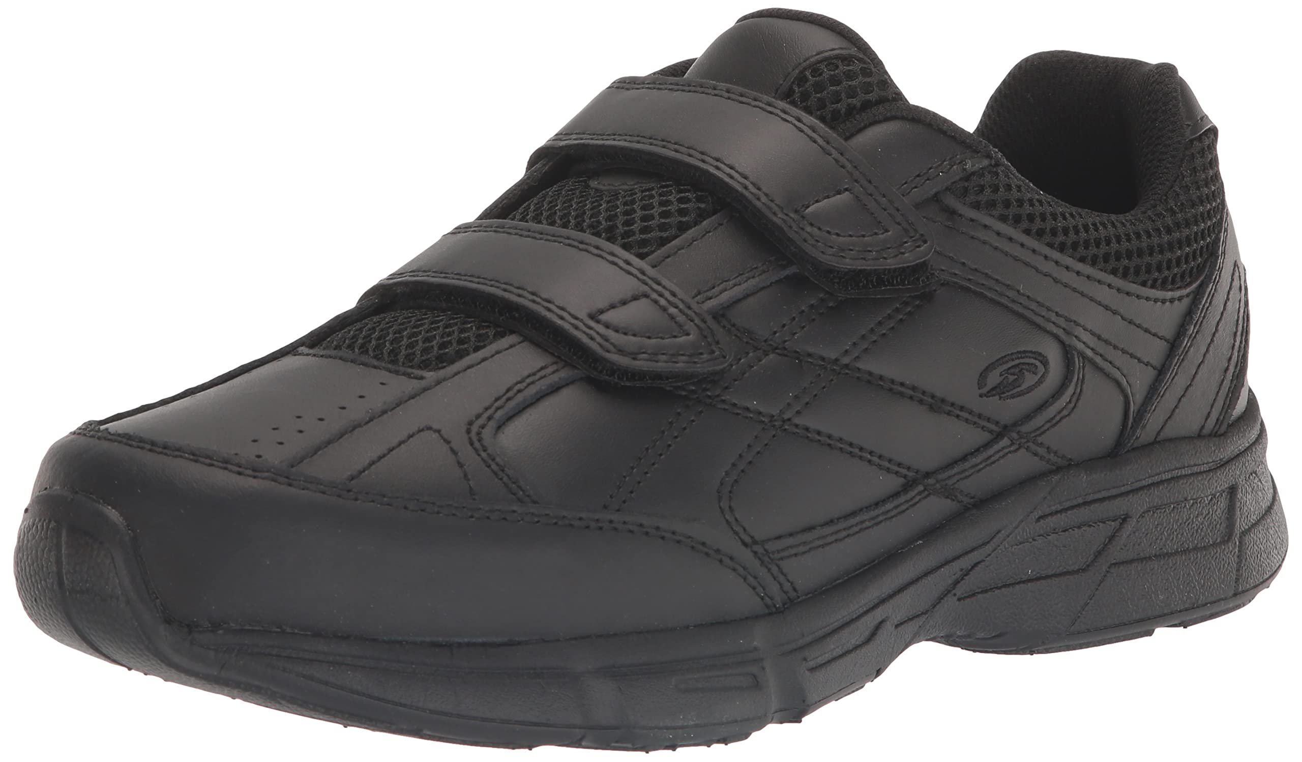Dr. Scholl's - Men's Brisk Light Weight Dual Strap Sneaker, Wide Width (12 Wide, Black)