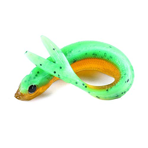 Faux Baits, 5Pcs 12cm Bicolor Double Tail Fake Bionic Lure Soft Fish Bait Fishing Accessory - 2