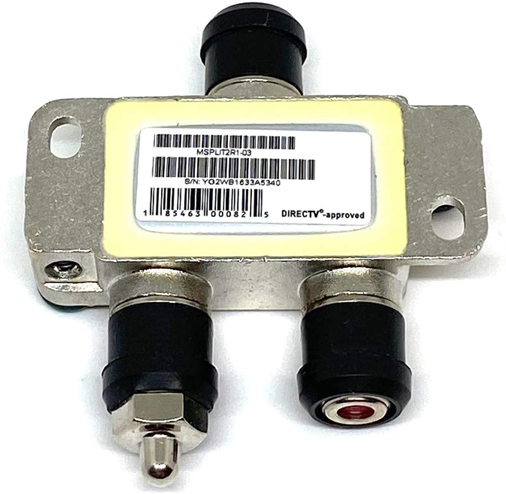Directv [mrv] SWM 2 Way Splitter 2-2150 Mhz 1 Port Power Passing Weather Se [msplit2]
