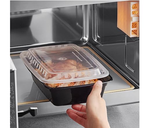 UEG CLUB Reusable 50Pack Meal Prep Food Storage Containers with Lids, Microwave Safe, Ideal for Prepping & Storing Meals, 38oz BPA Free Containers (38, Rectangular, 50, U2023E00786G4)