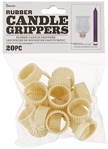 One Package of 20 Rubber Candle Grippers for Taper Candles and Candle Cups