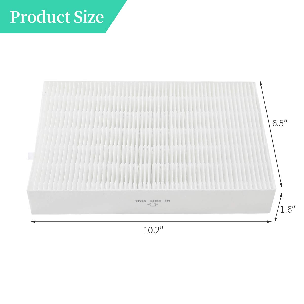 DerBlue 6pcs True Filter R HEPA Filters R Replacement for Honeywell HRF-R1 HRF-R2 & HRF-R3 Filter R