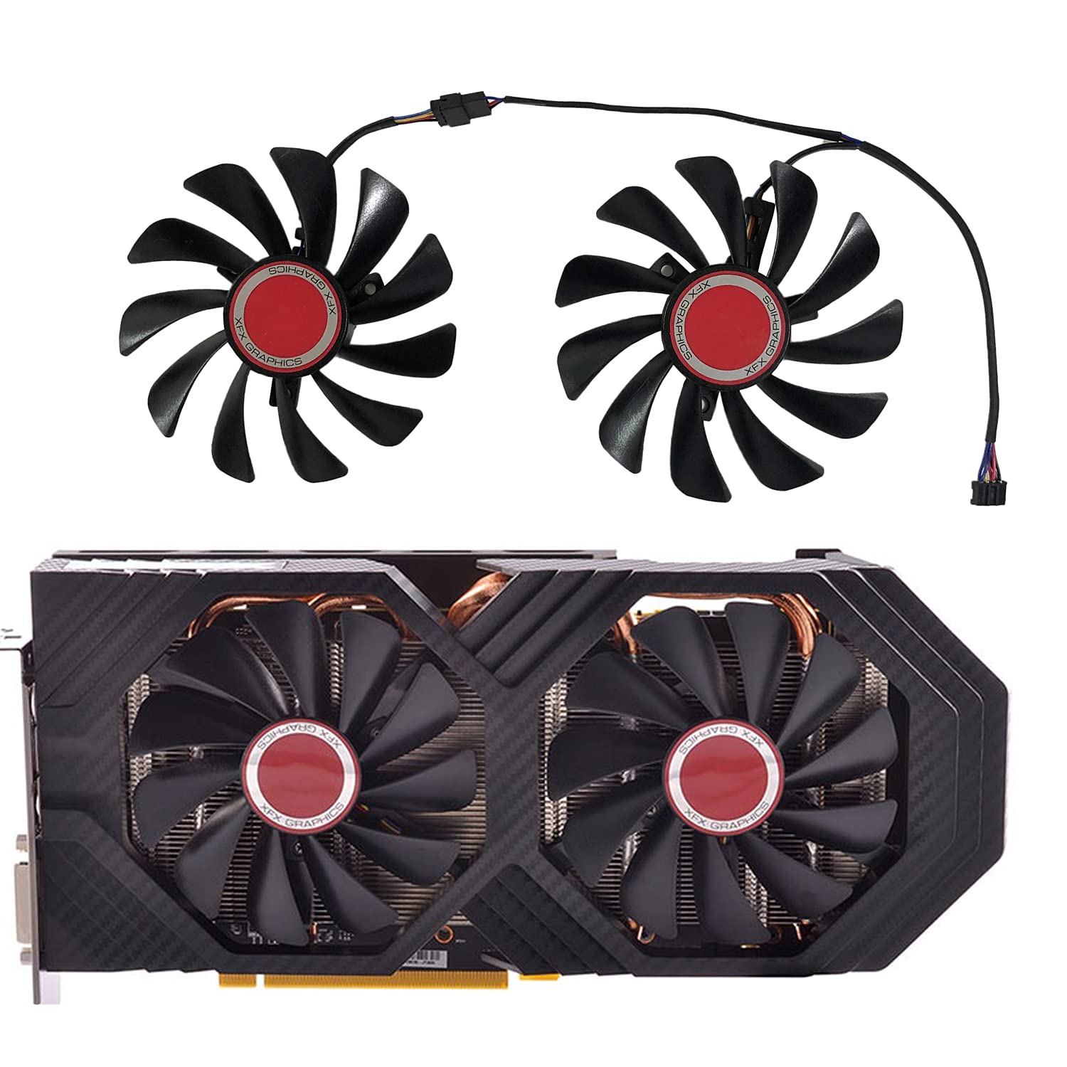 DIY 100mm(95MM) FDC10U12S9-C Graphics Card Fans GPU Cooler for XFX RX 580 RX590 RX 580/590 Video Cards Cooling