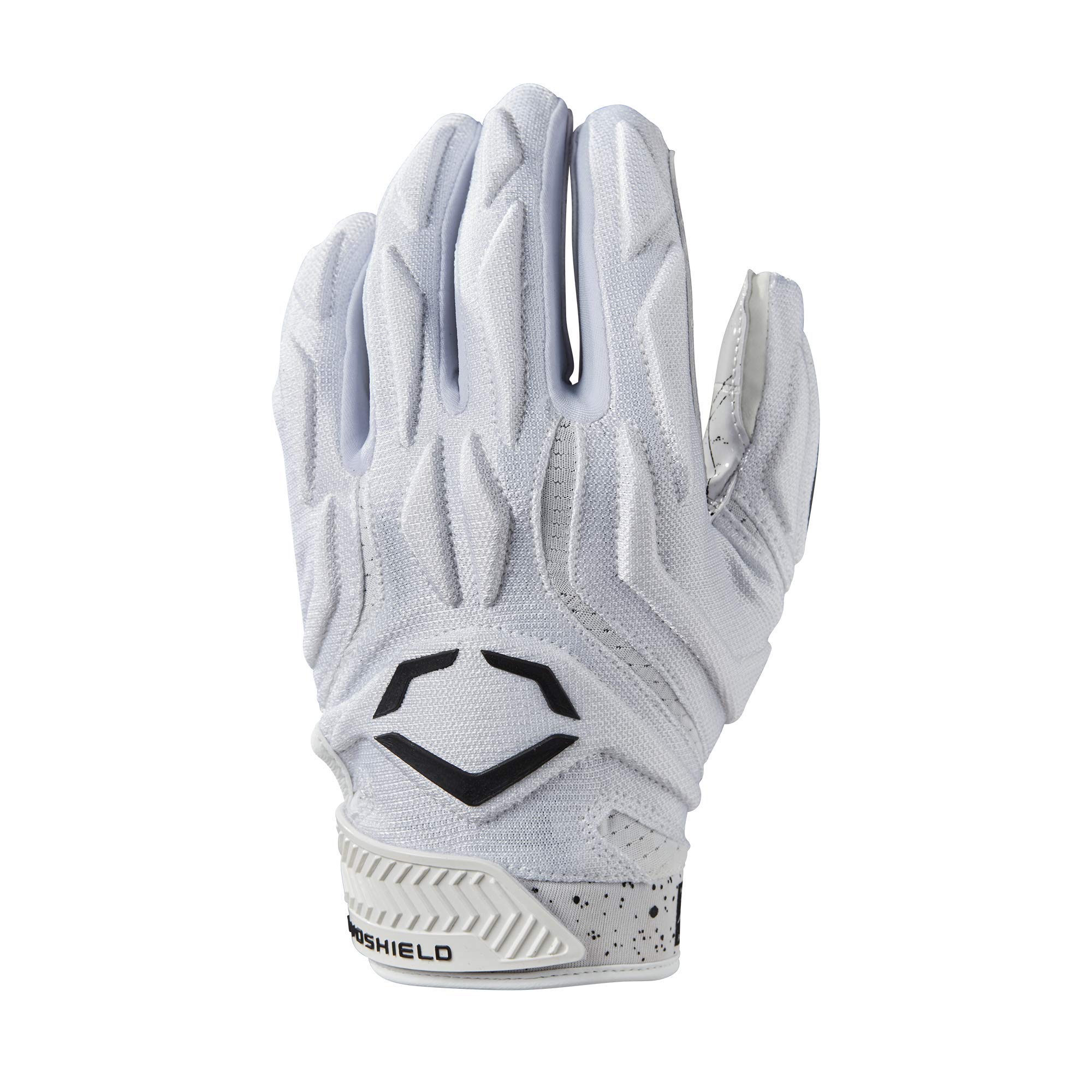 Evoshield Stunt Padded Football Receivers Gloves - White, 2X Large