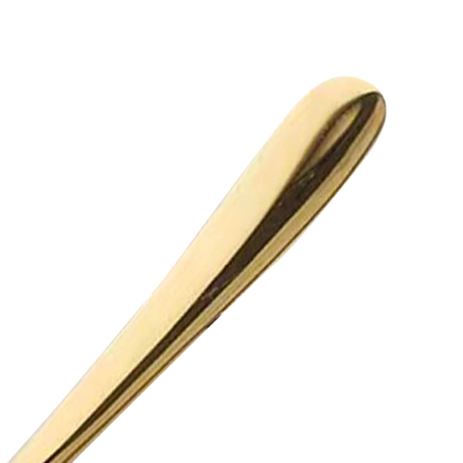Soup Ladle, Stainless Steel Serving Spoon with Long Handle Golden Cooking Spoon for Stirring, Portioning and Serving Soups, Sauces, Batter