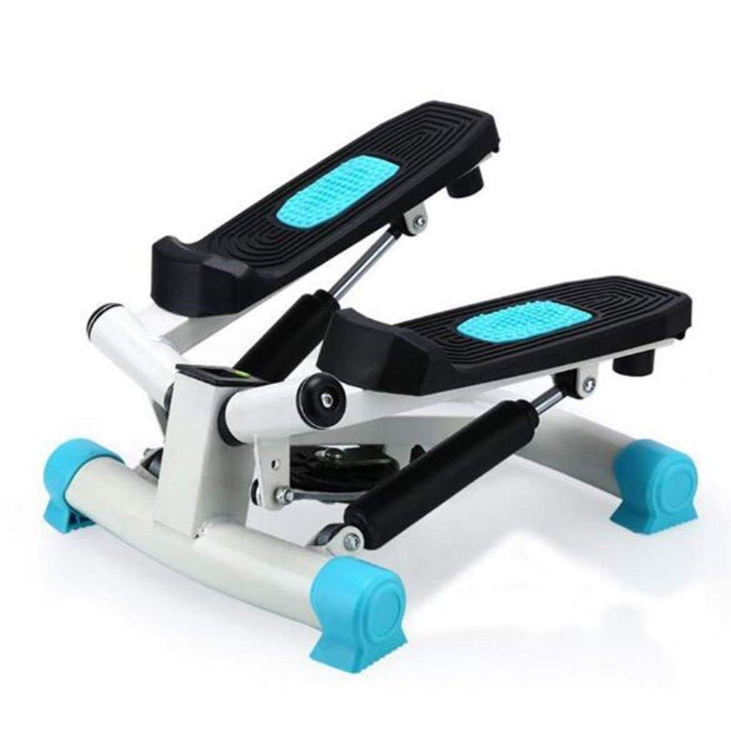 GRETD Mini Stepper Mini Fitness Exercise Machine Pedal Stepper Step Trainer Equipment Bands Durable Safe Treadmill and Comfortable Foot Pedals 393823cm (Color : Blue)