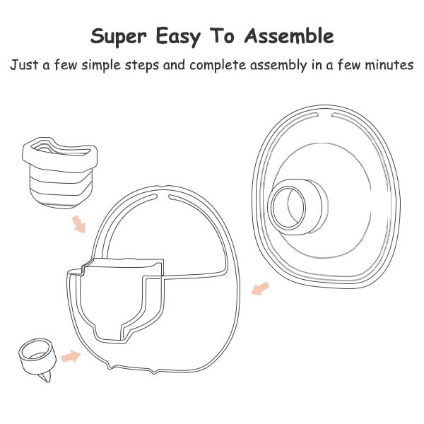 Wearable Breast Pump Accessories Replacement Parts Flange 24mm, Duckbill Valve, Silicone Diaphragm, Milk Collector Cup Compatible with MOMMED Mumgaroo MISSAA TSRETE Bioby S18 S21 S23