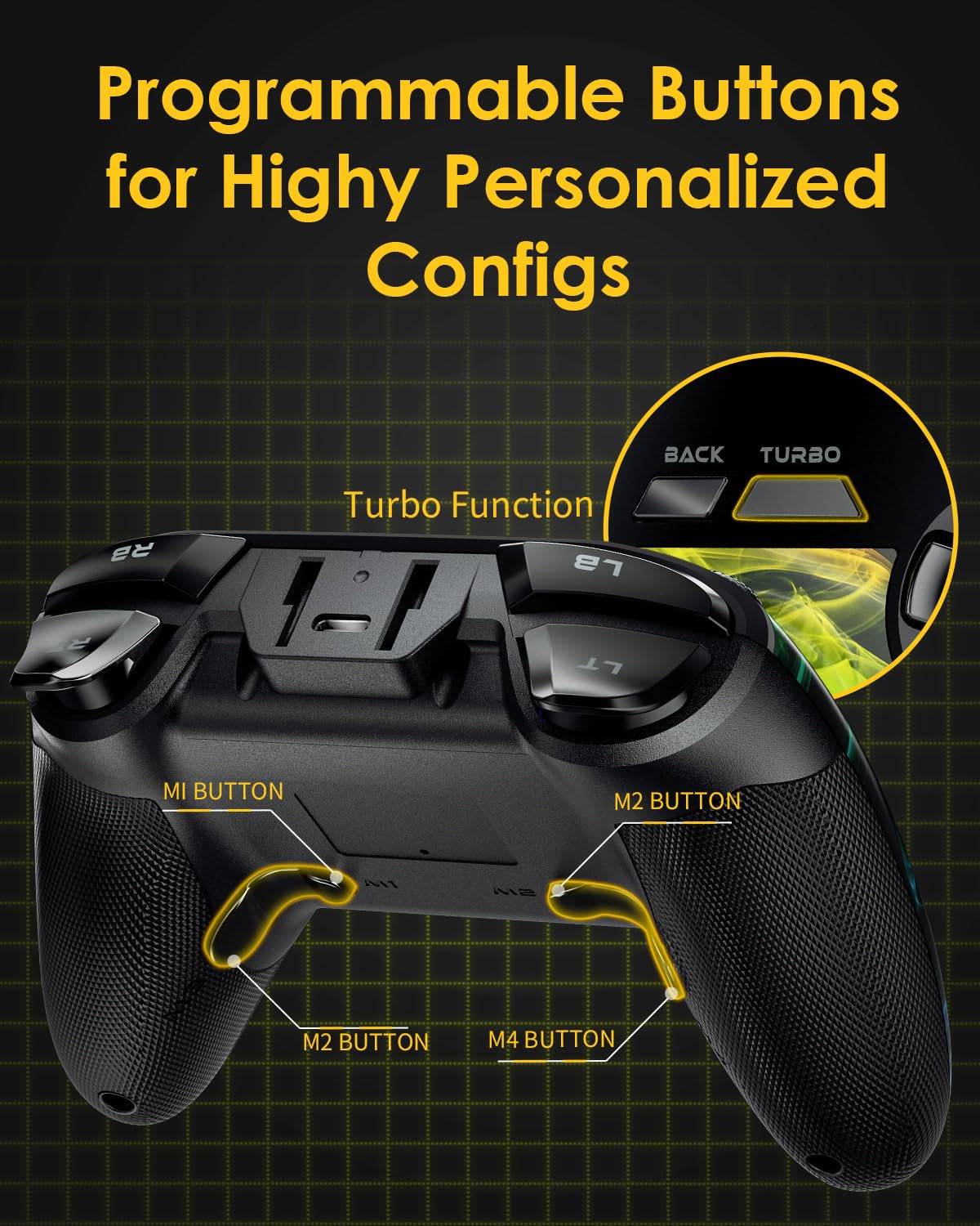 EasySMX Wireless Game Joystick Controller, 2.4G Wireless Gamepad Joystick PC, Dual Vibration, 14 Hours of Playing for PC/PS3/TV Box/Nintendo Switch (Black)