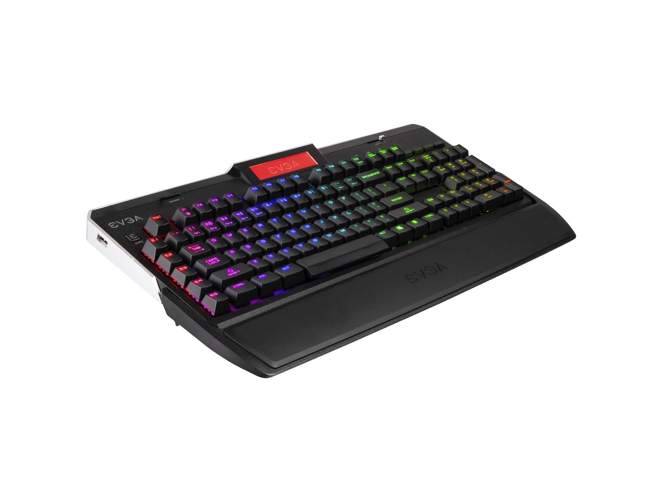 EVGA Z10 RGB Gaming Keyboard, RGB Backlit LED, Mechanical Blue Switches, Onboard LCD Display, Macro Gaming Keys