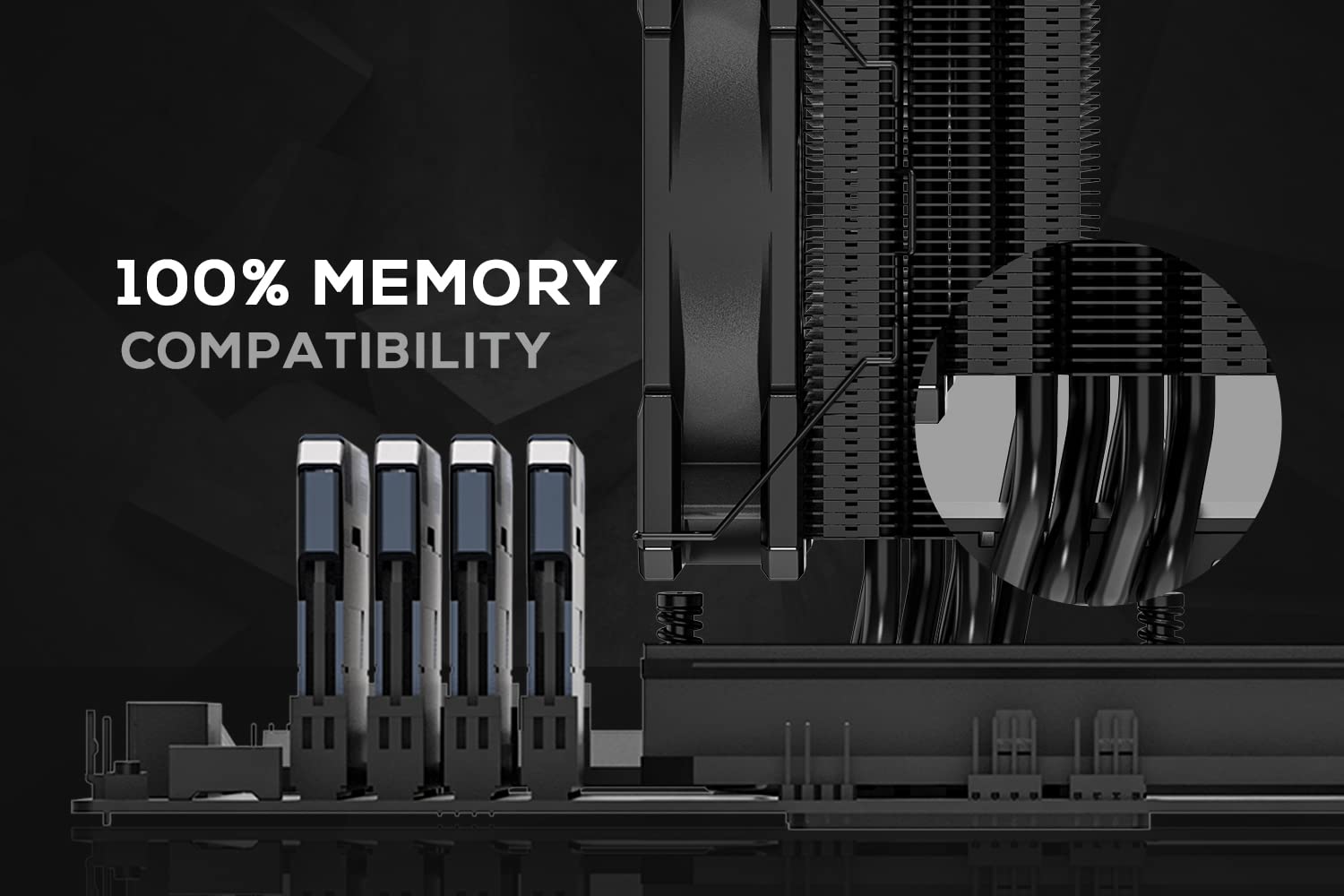 ID-COOLING SE-224-XTS Black CPU Cooler 4 Heatpipes CPU Air Cooler 120mm PWM Fan CPU Fan for Intel LGA1700/115X/1200; AMD AM4/AM5