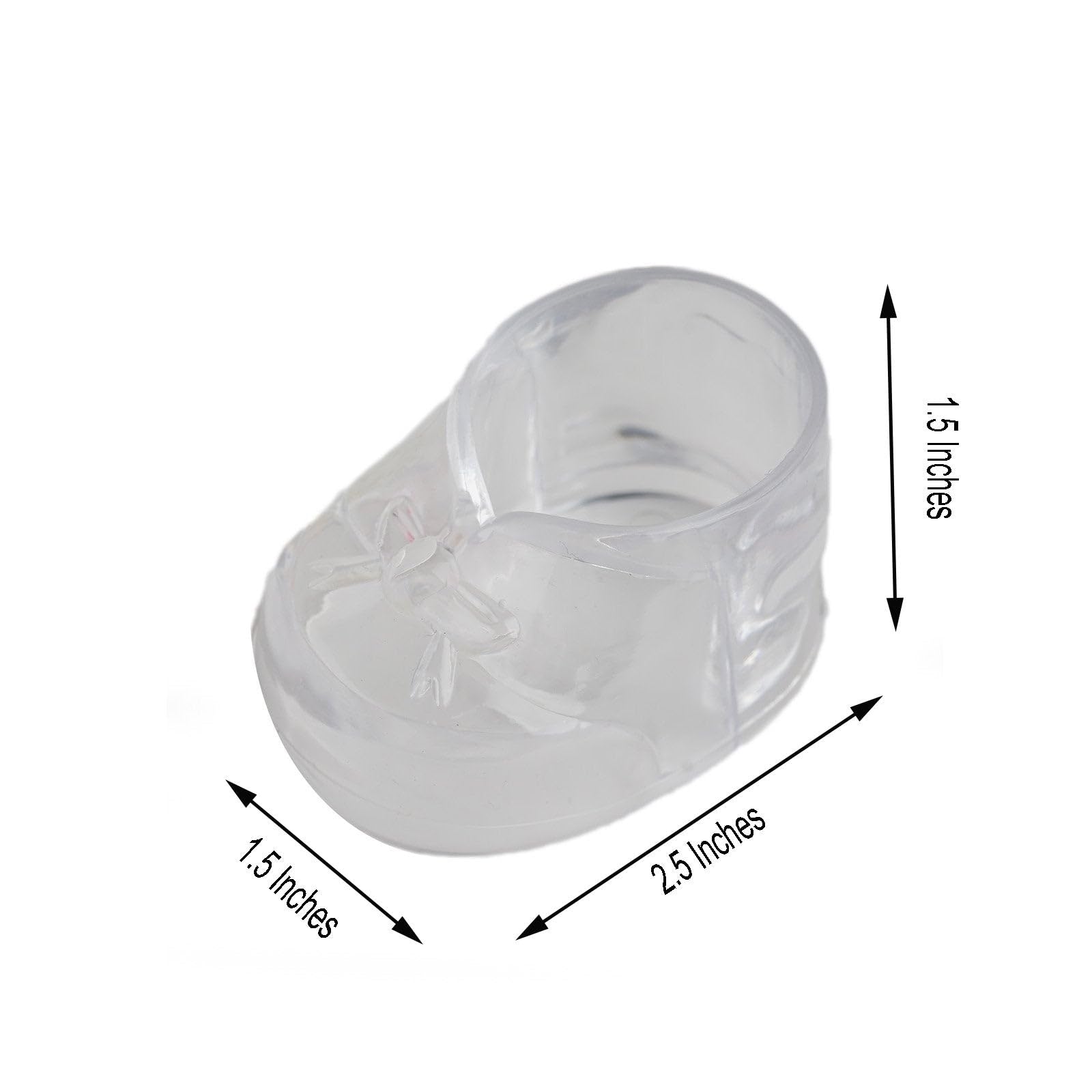 Efavormart 12 Pack Clear Fillable Baby Booties Shower Party Favor Gift