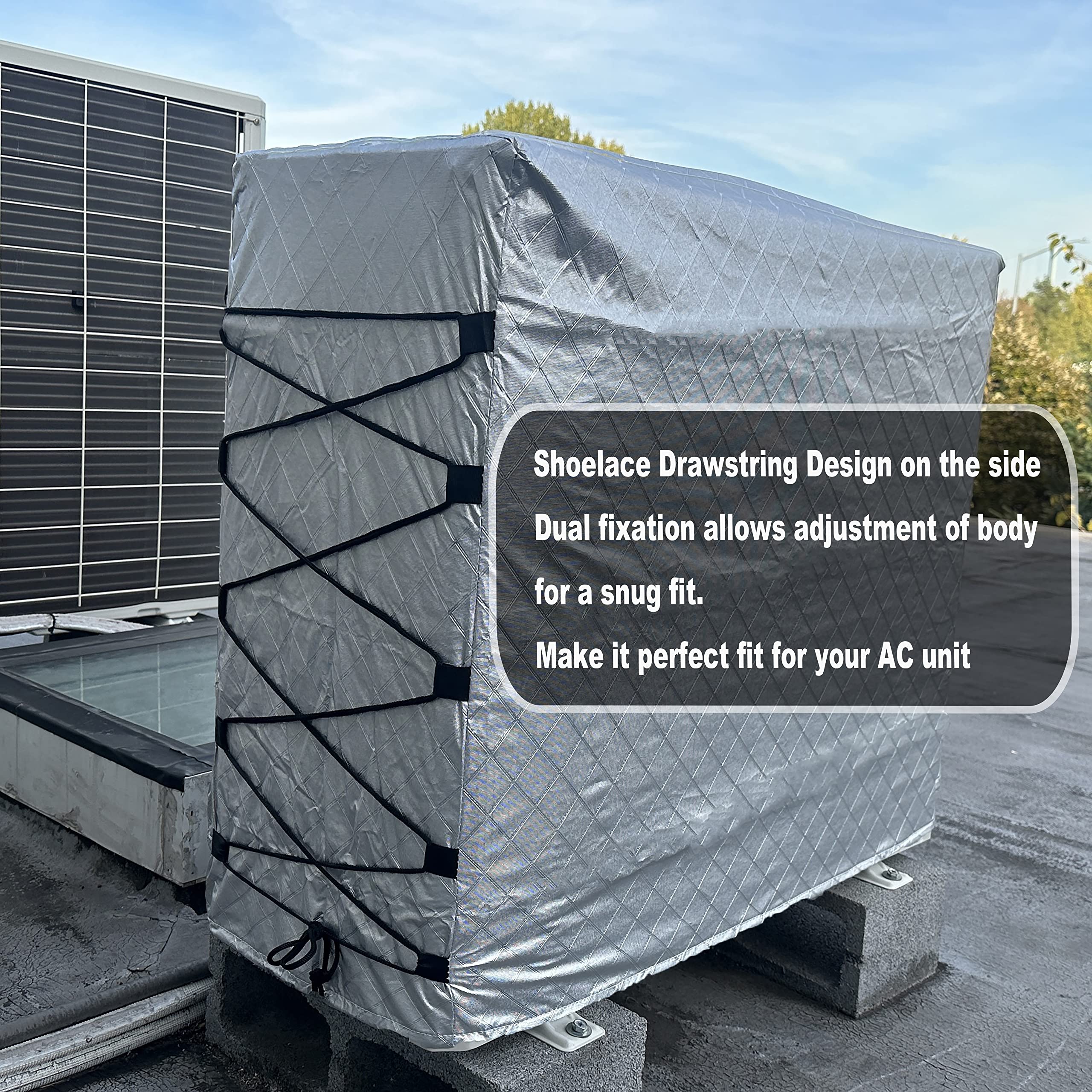 EVA SHOP Mini Split Air Conditioner Cover for Small AC Outdoor Compressor-Condenser-Heat Pump Unit Covers.