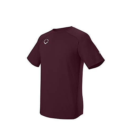 EvoShield Adult Pro Team Training Tee, Maroon - Medium