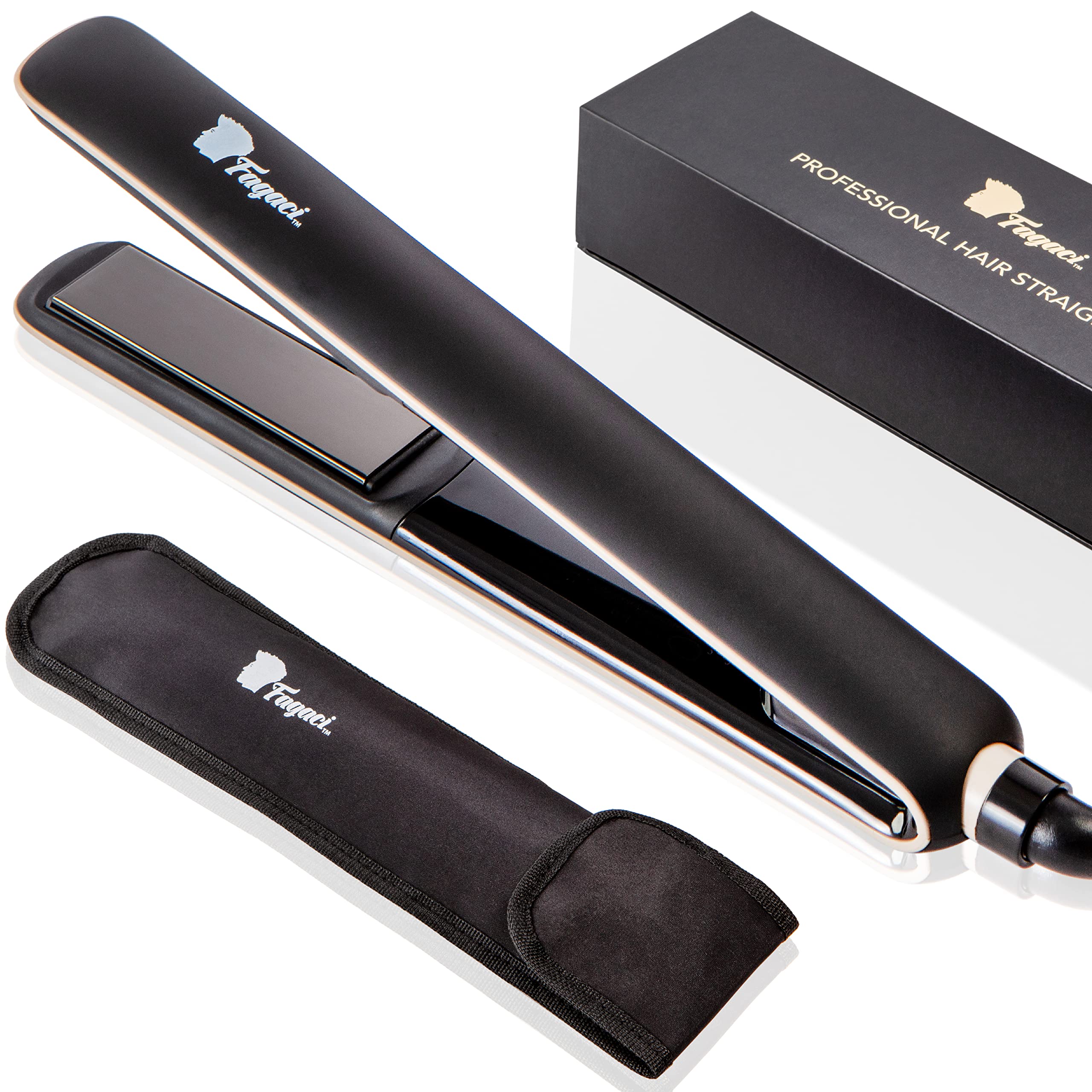 Fagaci Titanium Flat Iron with MCH Super Fast Heating, Touchscreen Operation, Professional Flat Iron Hair Straightener for Thick Hair | Titanium Hair Straightener, Plancha de Cabello Professional