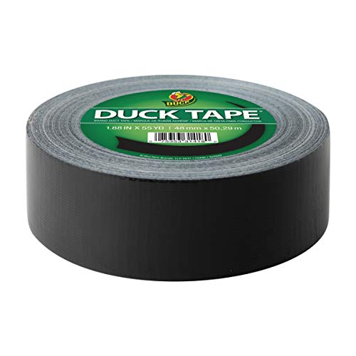 Duck Brand 241746 Color Duct Tape, Large, 55 Yd Roll, Black