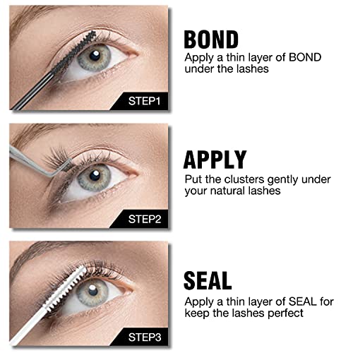 FLOMAZE Lash Bond and Seal DIY Eyelash Extension Glue Super Strong Hold Eyelash Adhesive Sensitive Waterproof, Gentle Formula Latex-Free Eyelash Glue