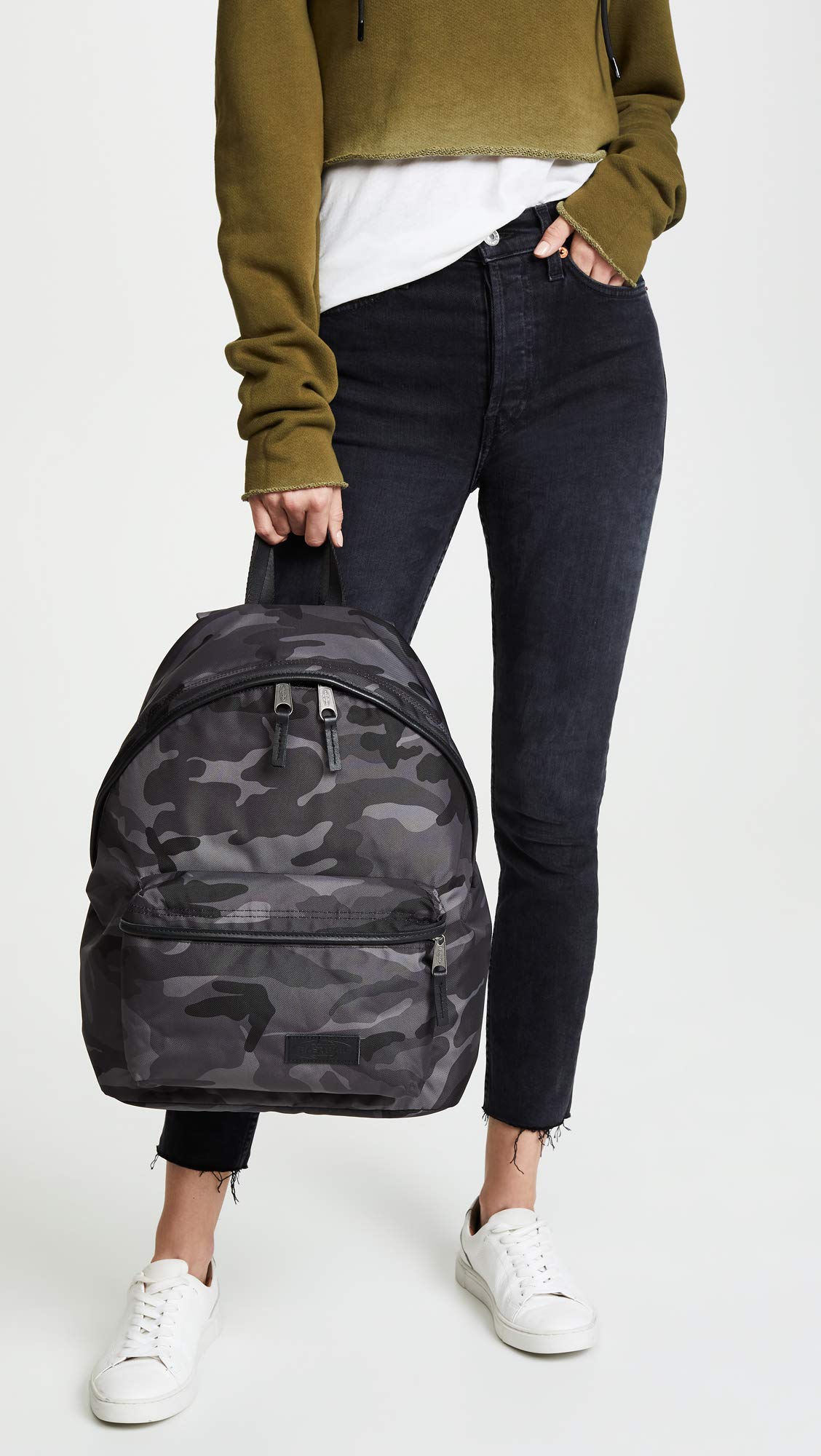 Eastpak Women's Padded Pak'r Backpack, Constructed Camo, Grey, Print, One Size