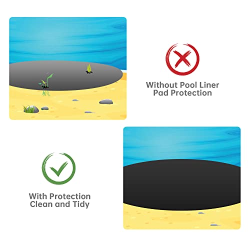 Jantens 12 Foot Round Pool Liner Pad for Above Ground Swimming Pools, Made of Durable Material - Prevents Punctures and Extends Life to The Liner