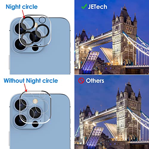JETech Screen Protector for iPhone 13 Pro 6.1-Inch with Camera Lens Protector, Easy-Installation Tool, Tempered Glass Film, 2-Pack Each