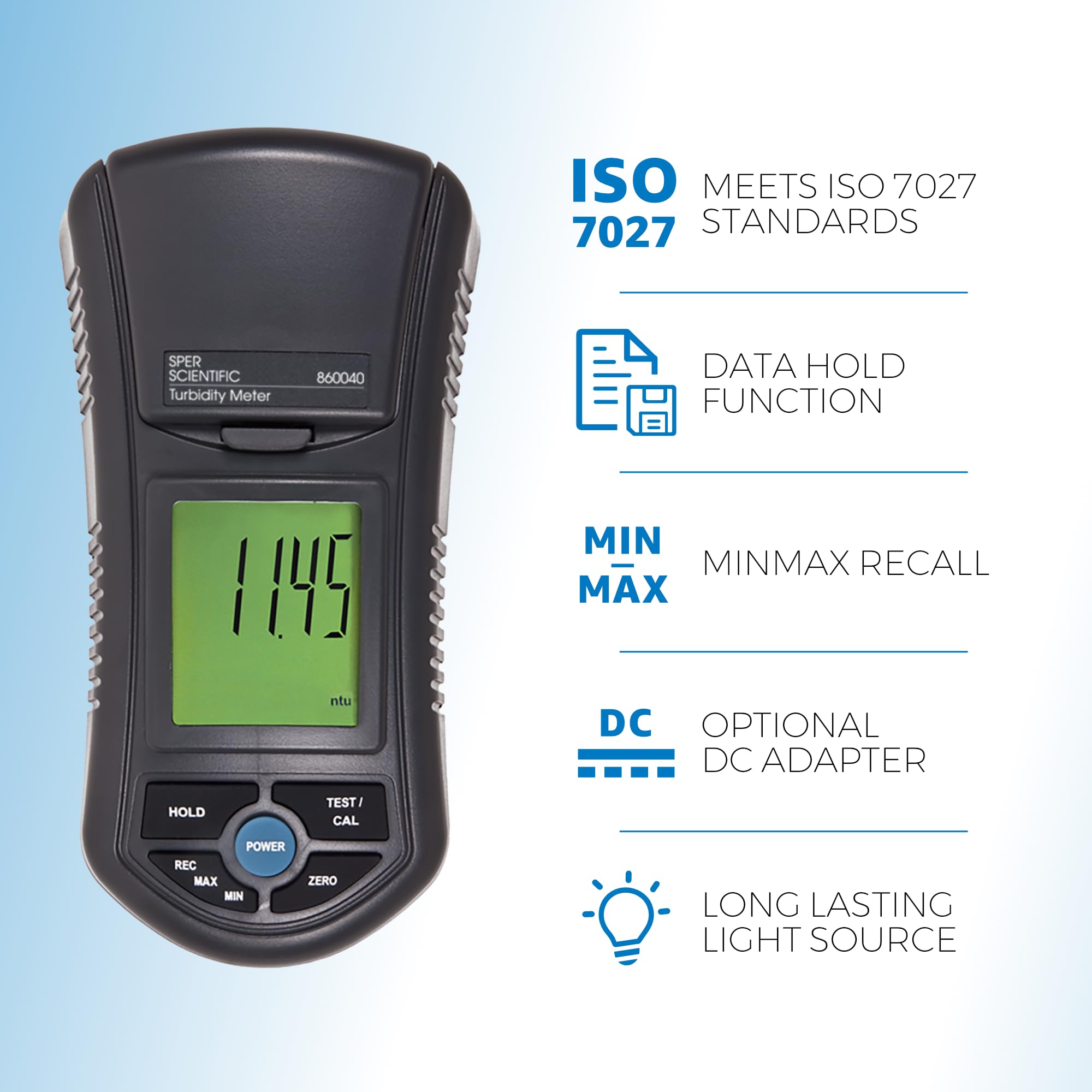 Sper Scientific Turbidity Meter, Water Quality Tester, Portable Water Quality Meter for Field and Lab, Turbidimeter for Water Test with Carry Case (860040)