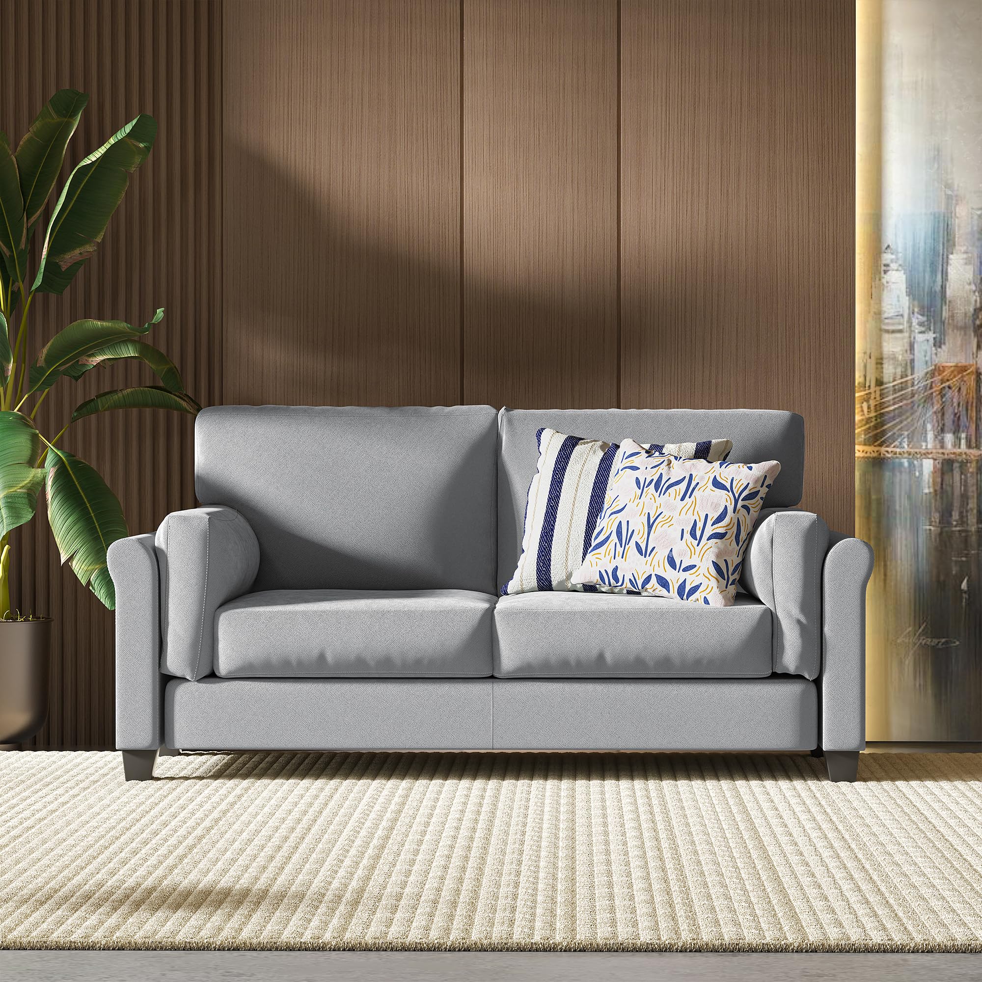 Morden Fort 79" W Sectional Sofa, Comfy 3 Seater Cloud Couch with Deep Seat, Removable Sofa Cushions and Solid Frame Modern Couches Home Sofa for Living Room Bedroom Apartment Lounge, Grey