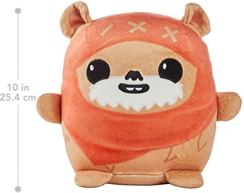 Star Wars Cuutopia 10-inch Ewok Plush, Soft Rounded Pillow Doll, Collectible Gift for Kids & Fans Ages 3 Years Old & Up