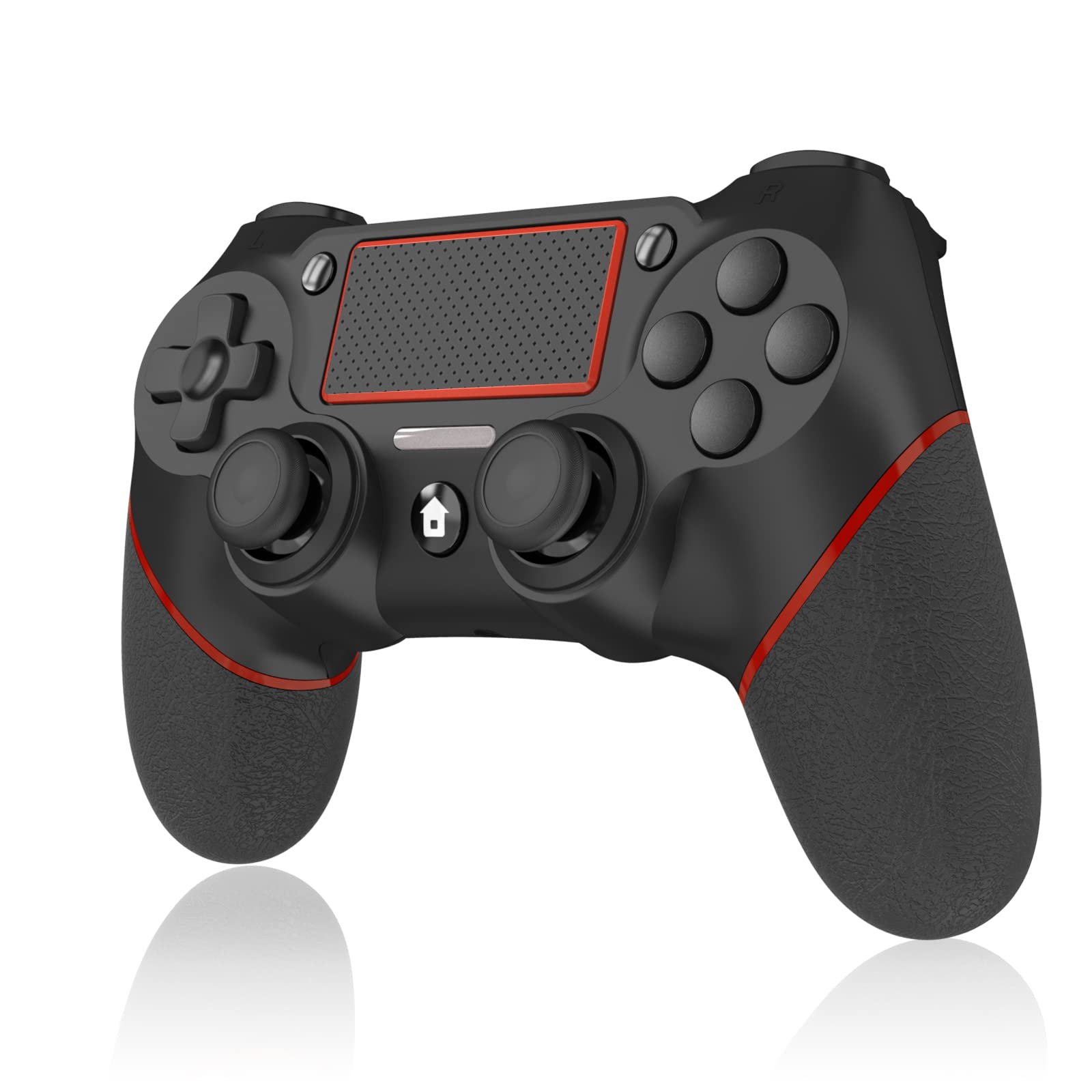 Famido Replacement for PS4 Controller, Compatible with PS4/Pro/Slim, Gamepad/Joystick Intended for Wireless PS4 Controller (red)