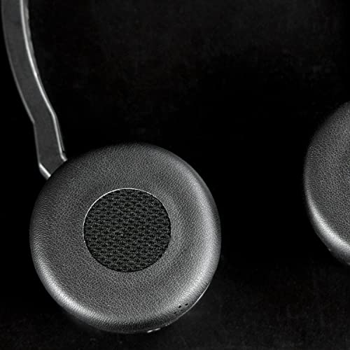 SOULWIT Earpads Replacement for Jabra Evolve 75(75UC 75MS 75SE) Stereo Wireless Bluetooth Headset, Ear Pads Cushions with High-Density Noise Isolation Foam, Softer Protein Leather