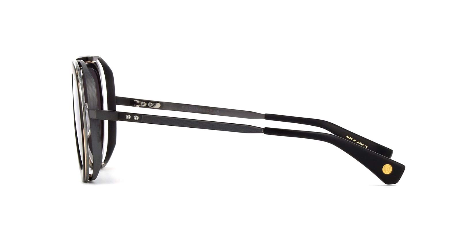Dita Endurance-88 DTS107-55-02 Matte Black on Crystal Clear with Rose Gold Sunglasses w/Dark Grey with Black Flash Lens