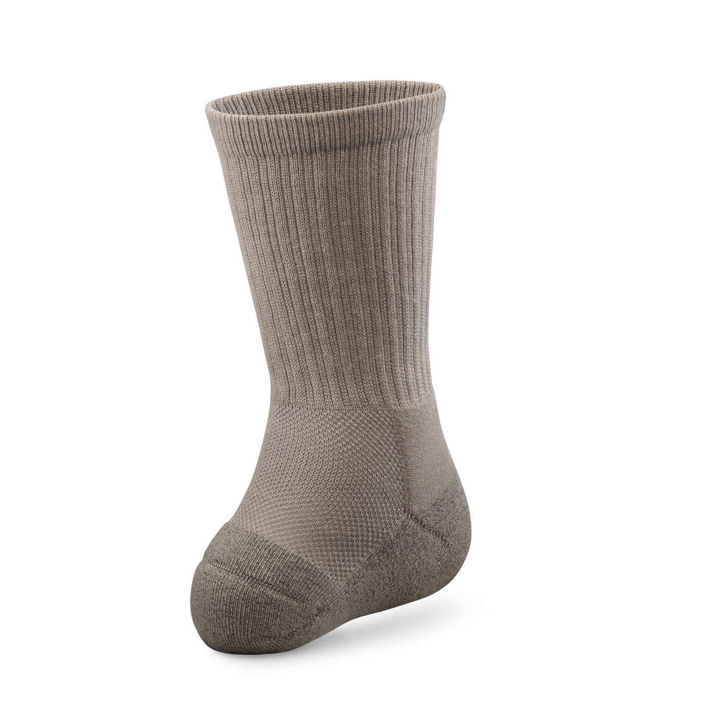 Dr. Comfort Transmet Crew Socks for Partial Foot Amputation - Large - Men's 10.5-12/Women's 11.5-13 - Sand
