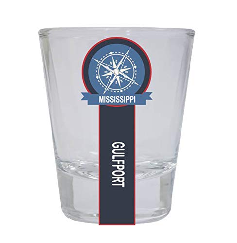 Gulfport Mississippi Nautical Souvenir Round Shot Glass