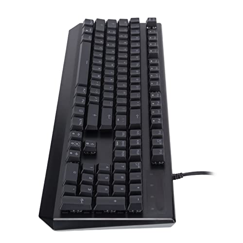 GOWENIC Game Mechanical Keyboard for PC, 104 Keys RGB Backlight Ergonomic Design Wired USB Computer Gaming Keyboard Black