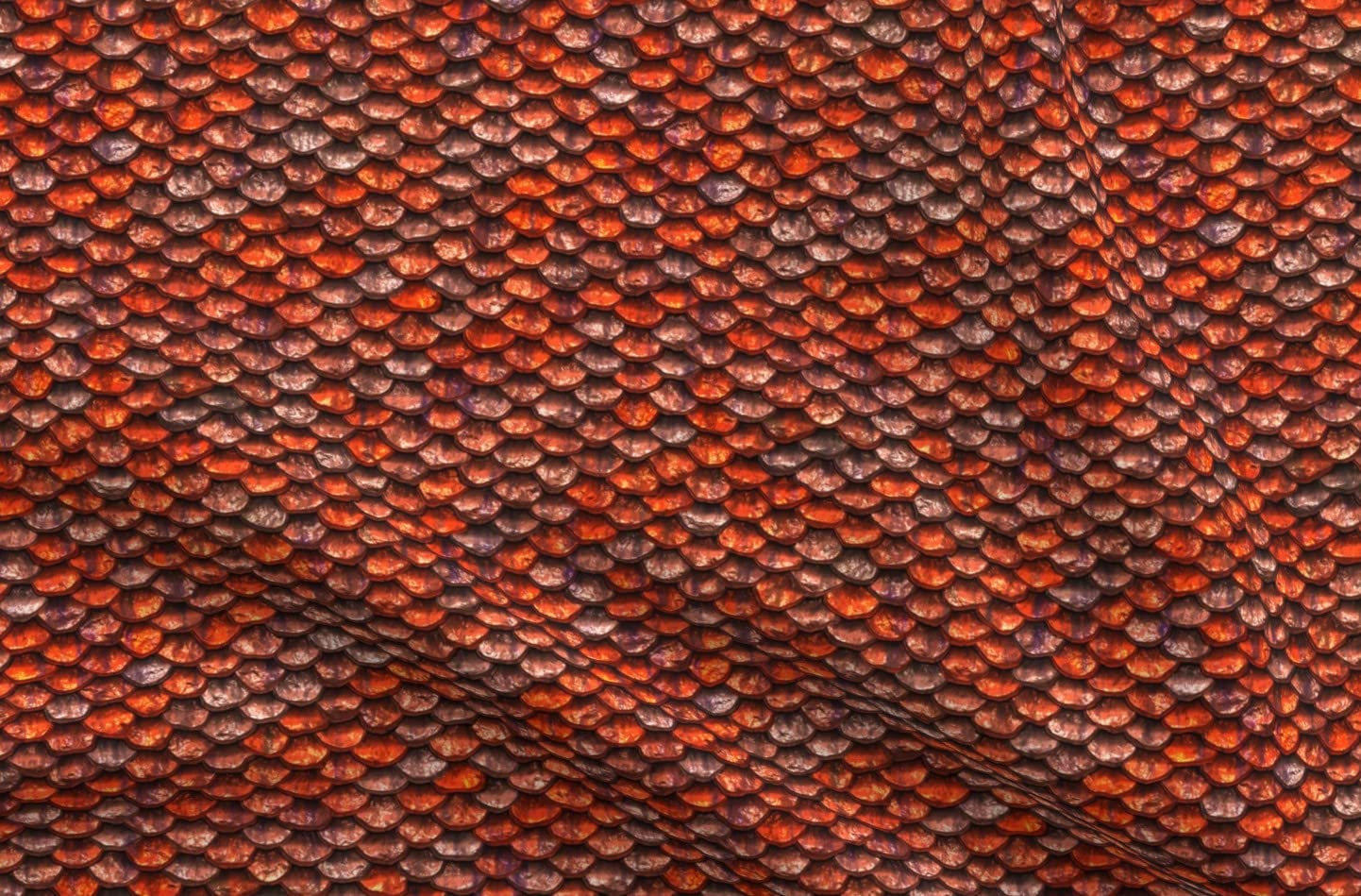Spoonflower Fabric - Mermaid Scales Orange Fish Scale Skin Tail Printed on Petal Signature Cotton Fabric by The Yard - Sewing Quilting Apparel Crafts Decor